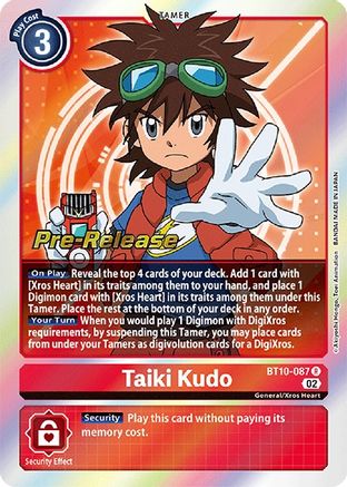 Taiki Kudo - Across Time Pre-Release Cards - Rare - BT12-087 R – MEXPLAY