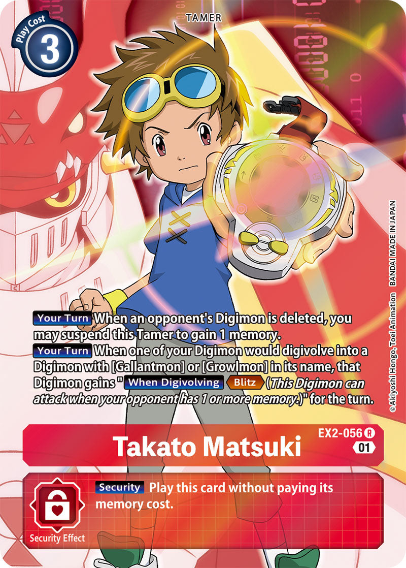 Takato Matsuki (Alternate Art) - Digital Hazard - Rare - EX2-056 R – MEXPLAY