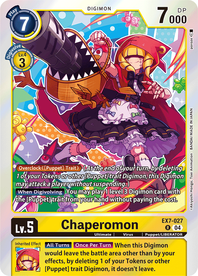 Chaperomon - Digimon LIBERATOR - Rare - EX7-027 R – MEXPLAY