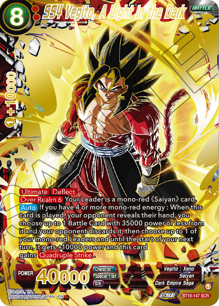 SS4 Vegito, A Light in the Dark - Dawn of the Z-Legends - Secret Rare – MEXPLAY