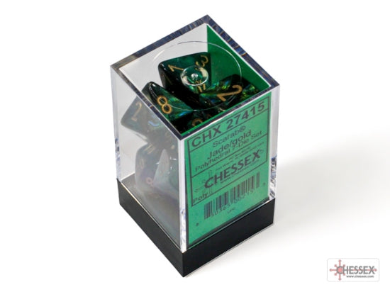 Scarab Jade/gold Polyhedral 7-Dice Set – MEXPLAY