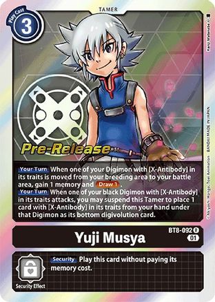 Yuji Musya - New Awakening Pre-Release Cards - Rare - BT8-092 R – MEXPLAY