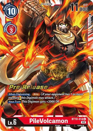 PileVolcamon - Xros Encounter Pre-Release Cards - Uncommon - BT10-014 ...