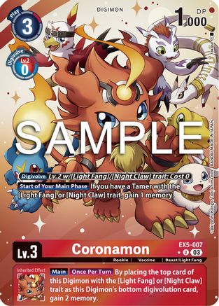 Coronamon (Alternate Art) - Animal Colosseum - Uncommon - EX5-007 U – MEXPLAY