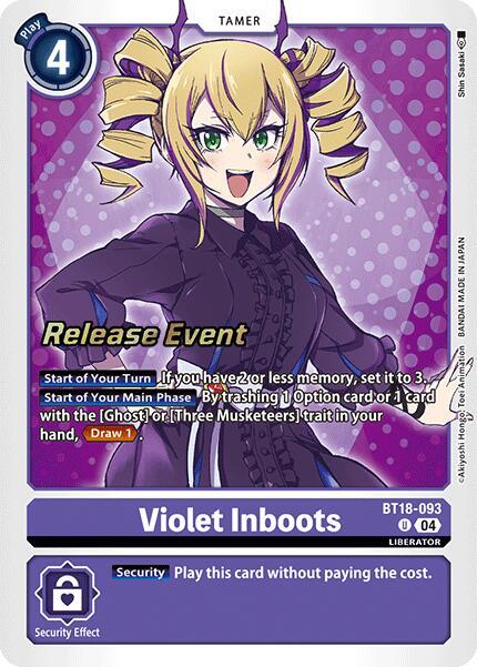 Violet Inboots - Release Special Booster 2.0 Pre-Release Cards - Uncom ...