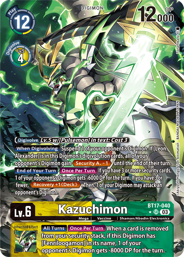 Kazuchimon (Alternate Art) - Secret Crisis - Super Rare - BT17-040 SR – MEXPLAY