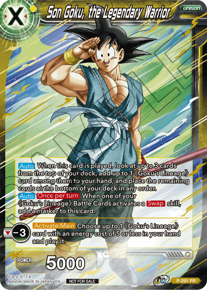 Son Goku, the Legendary Warrior - Promotion Cards - Promo - P-291 – MEXPLAY